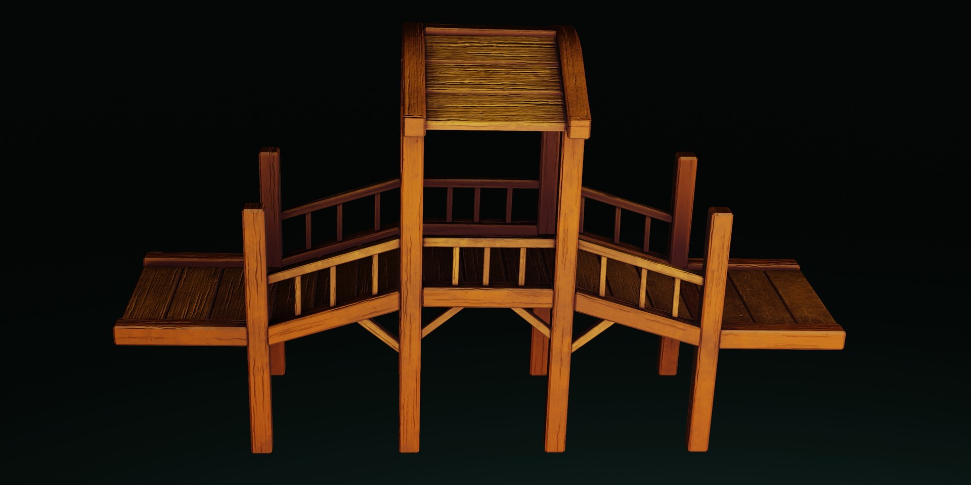 3D Rock And Wood Bridges Model - TurboSquid 2275551