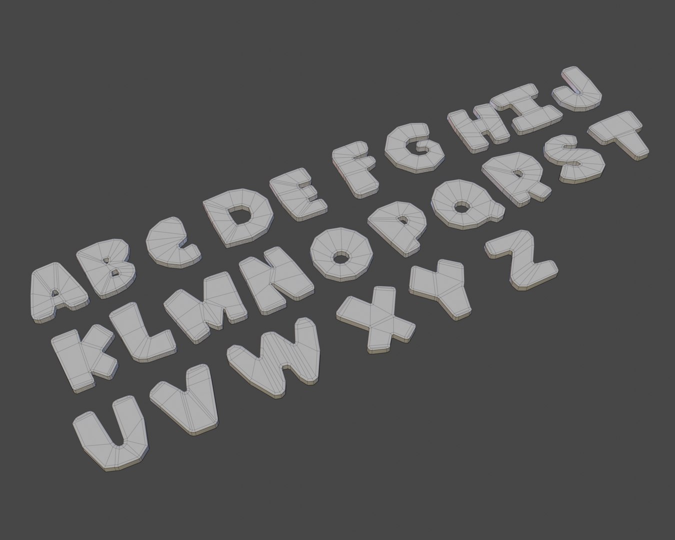 3D Alphabet Printing Model - TurboSquid 1704172