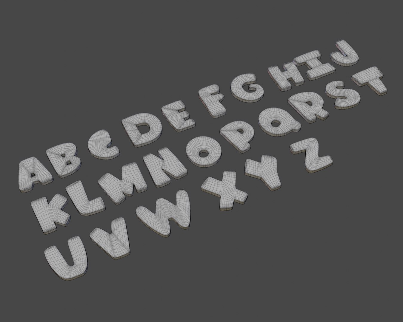 3D Alphabet Printing Model - TurboSquid 1704172