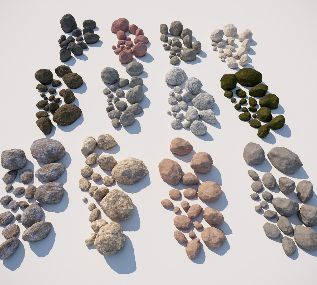 Smooth Rocks - 3d Model