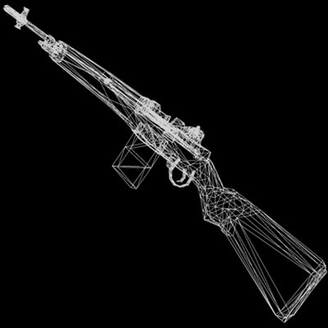 3d Model Rifle M14