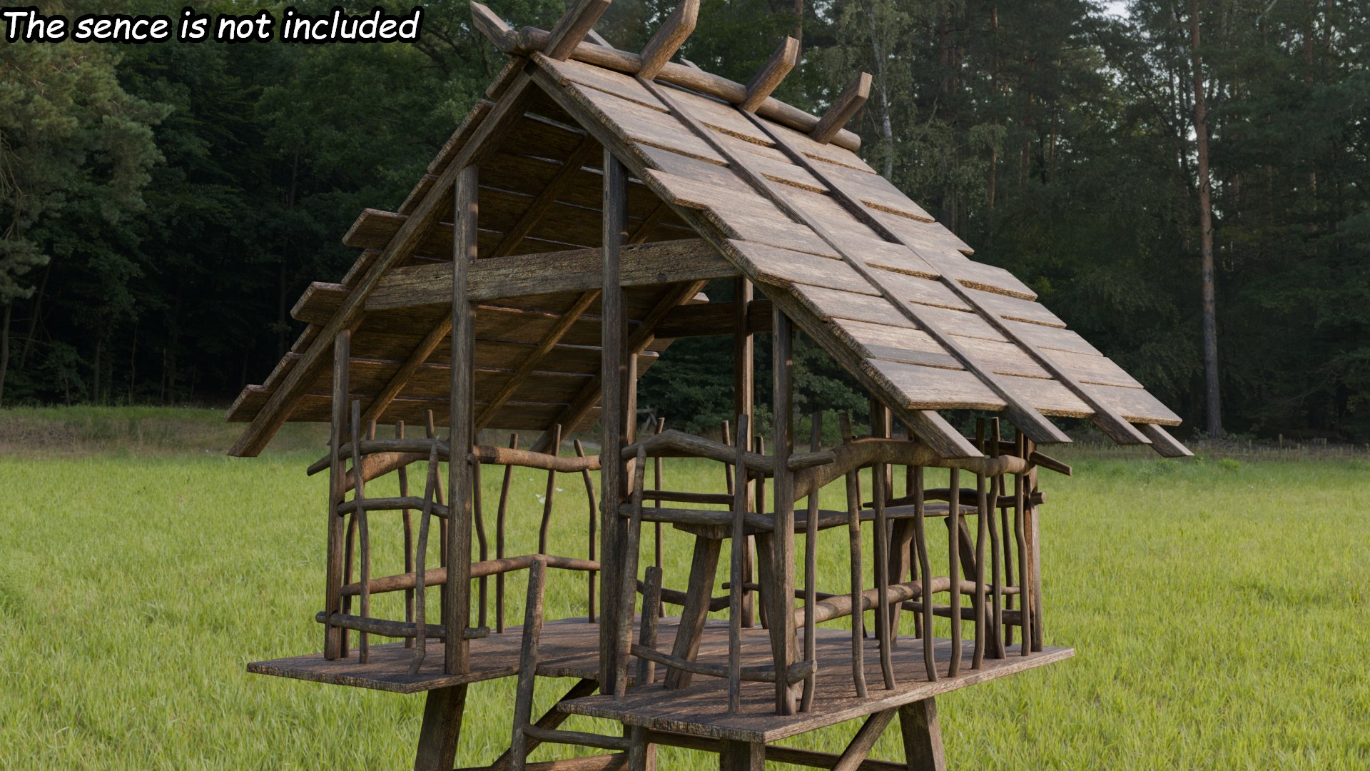 3D Wooden Watchtower Model - TurboSquid 2254023
