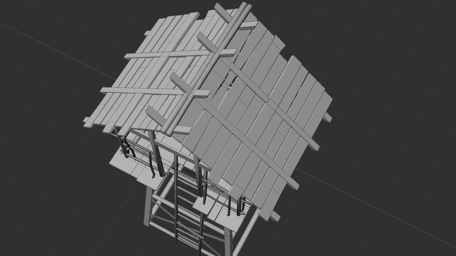 3D Wooden Watchtower Model - TurboSquid 2254023