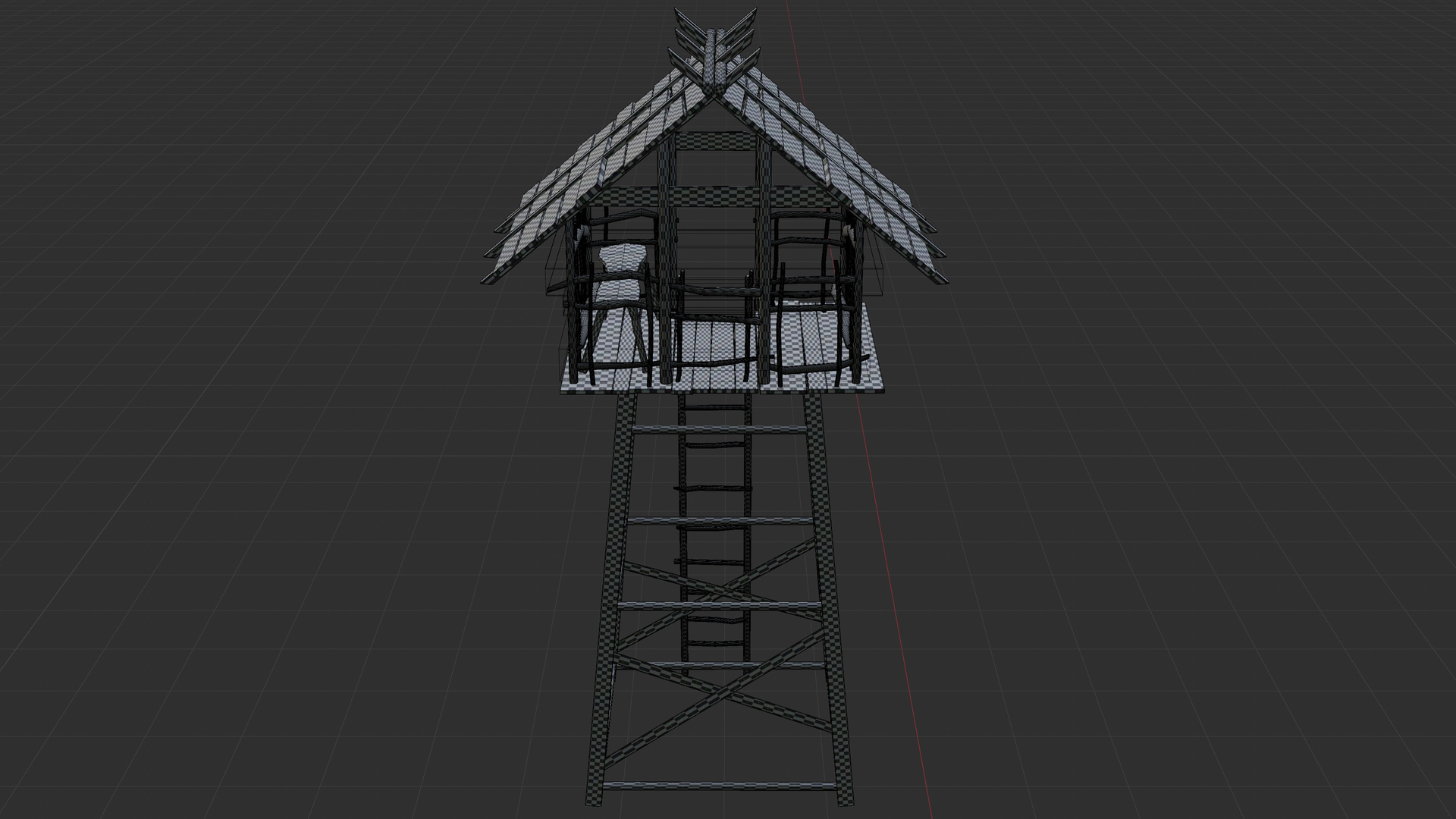 3D Wooden Watchtower Model - TurboSquid 2254023