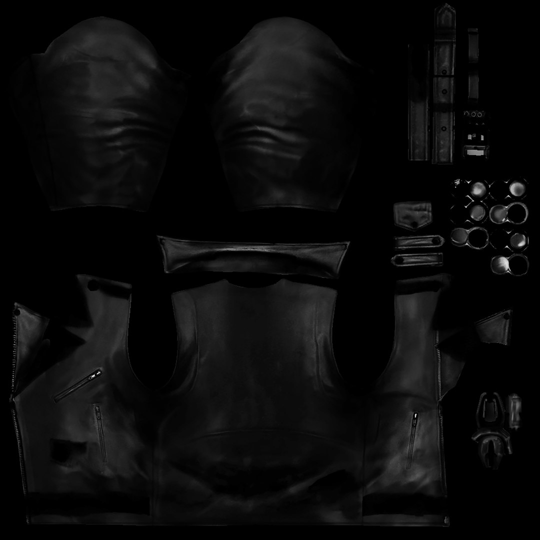 Men Slim Fit Leather Biker Jacket 3D Model - TurboSquid 1859782