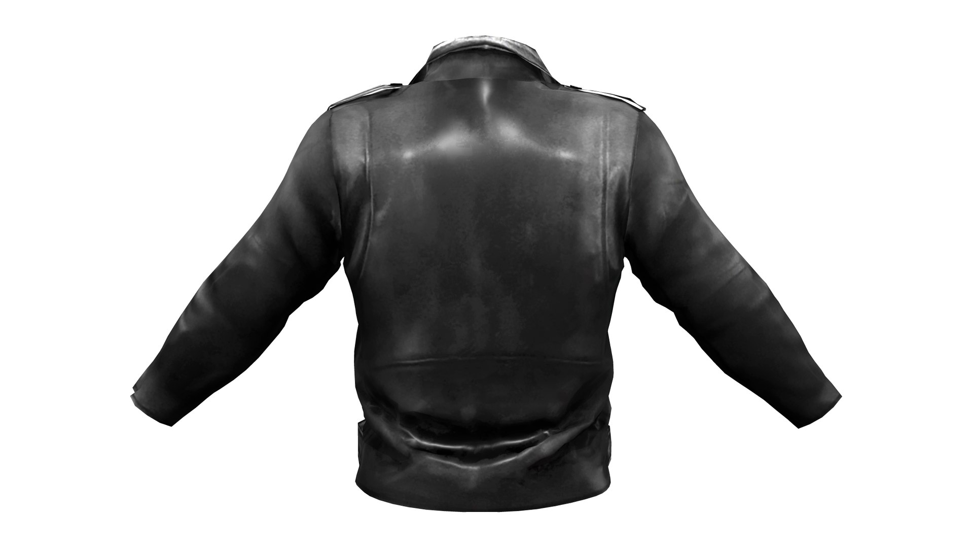 Men Slim Fit Leather Biker Jacket 3D Model - TurboSquid 1859782