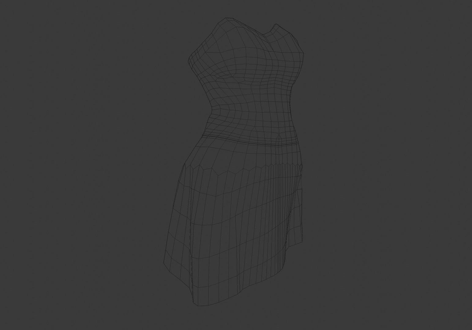 Short cartoon dress 3D model - TurboSquid 1912896