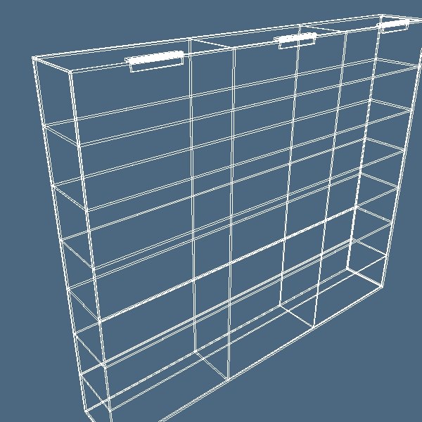 3d model wall case modeled