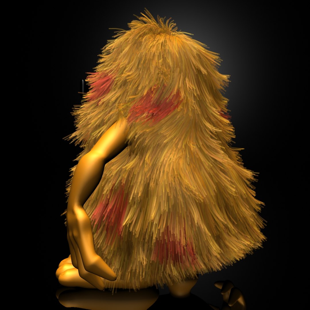 Cartoon Hairy Monster Rigged 3d Model