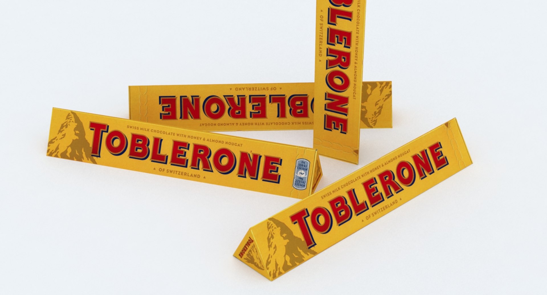 toblerone chocolate bar 100g 3d model