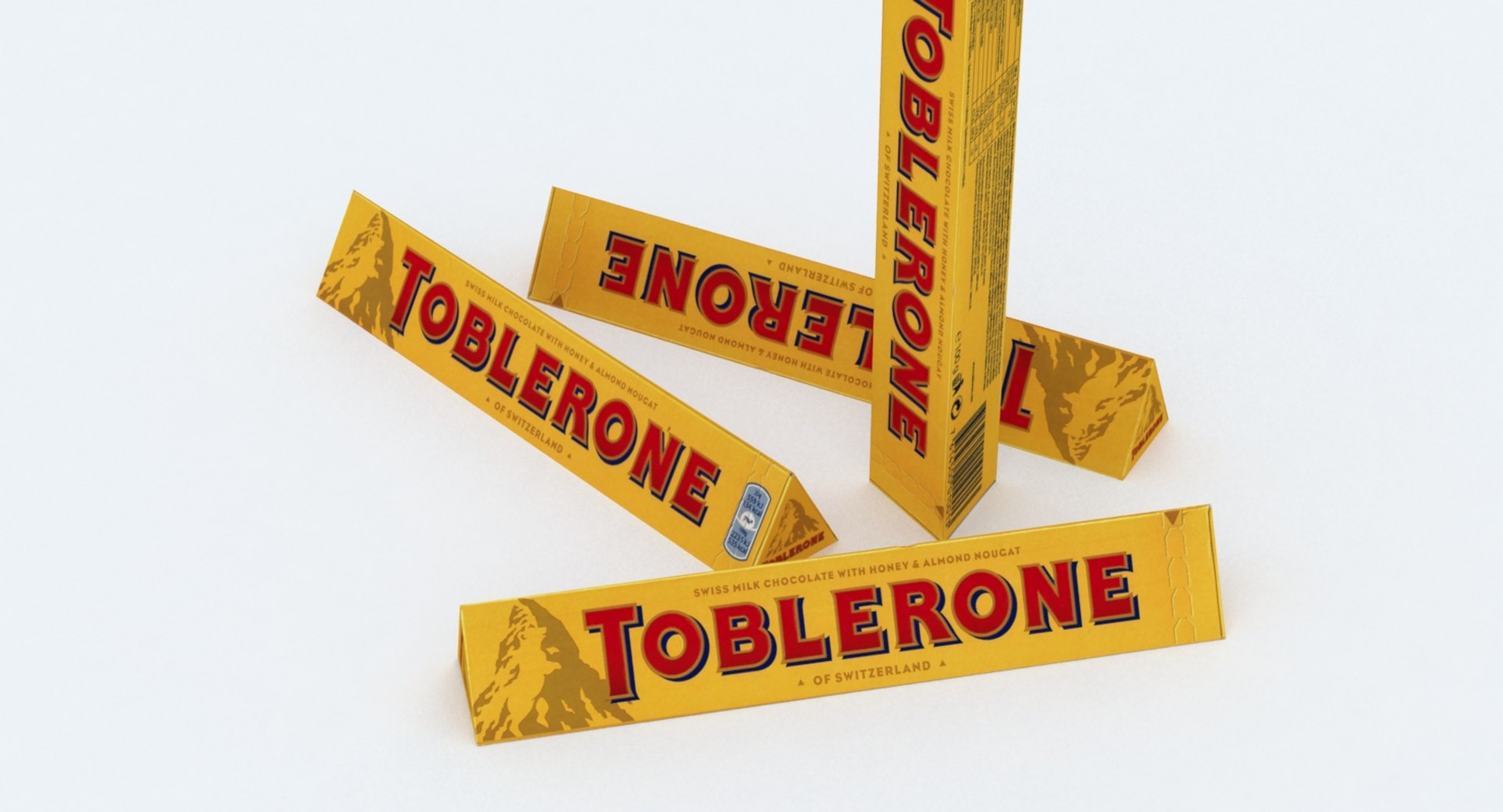 toblerone chocolate bar 100g 3d model