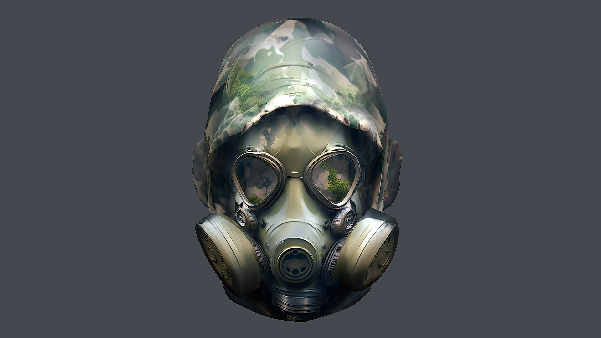 3D Gas Mask Helmet 3d Model Military Combat Fantasy Cyborg Space ...