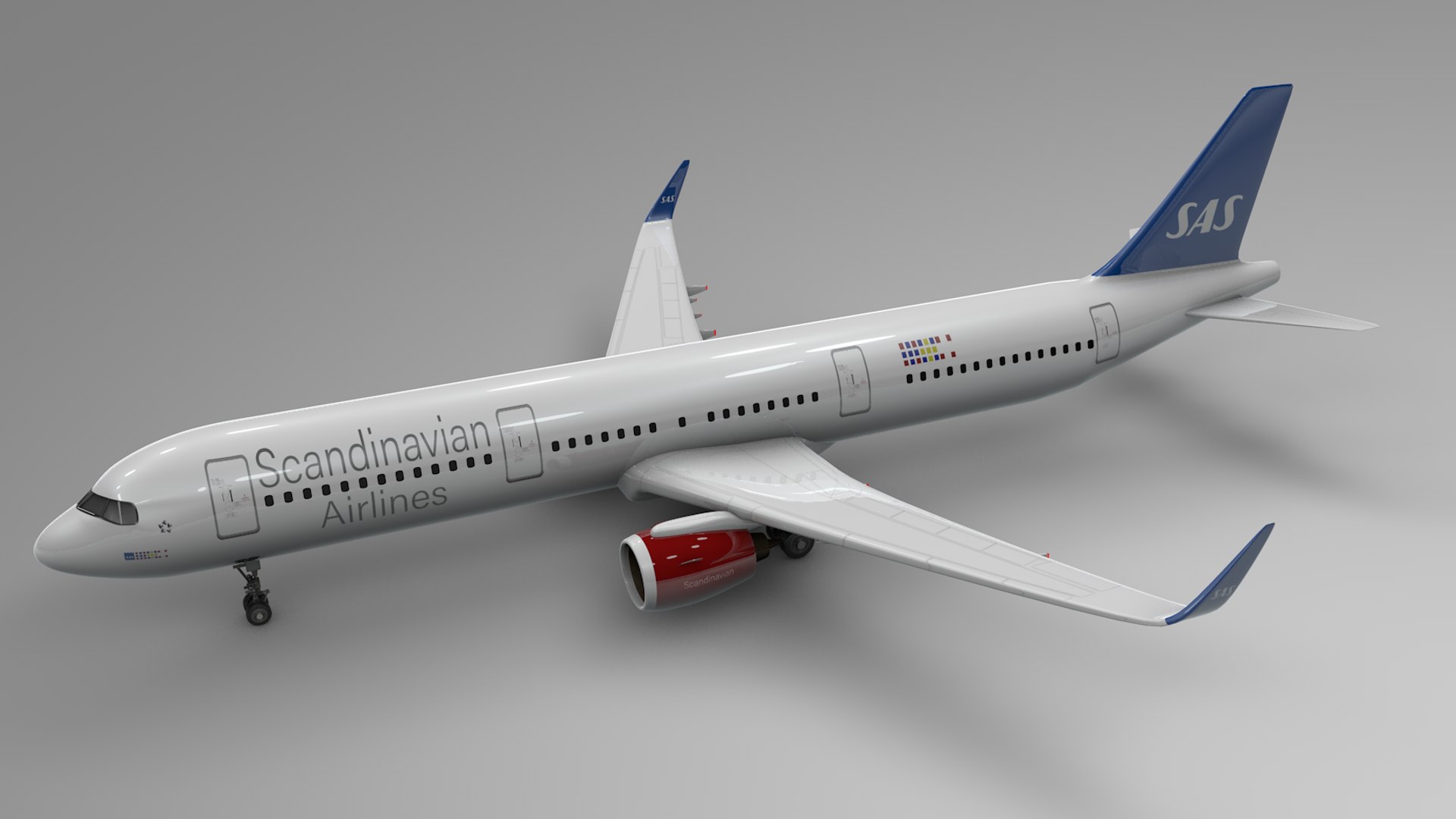 3D airbus a321 neo scandinavian model - TurboSquid 1443176
