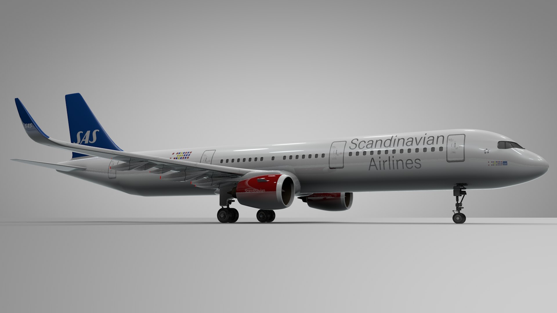 3D airbus a321 neo scandinavian model - TurboSquid 1443176