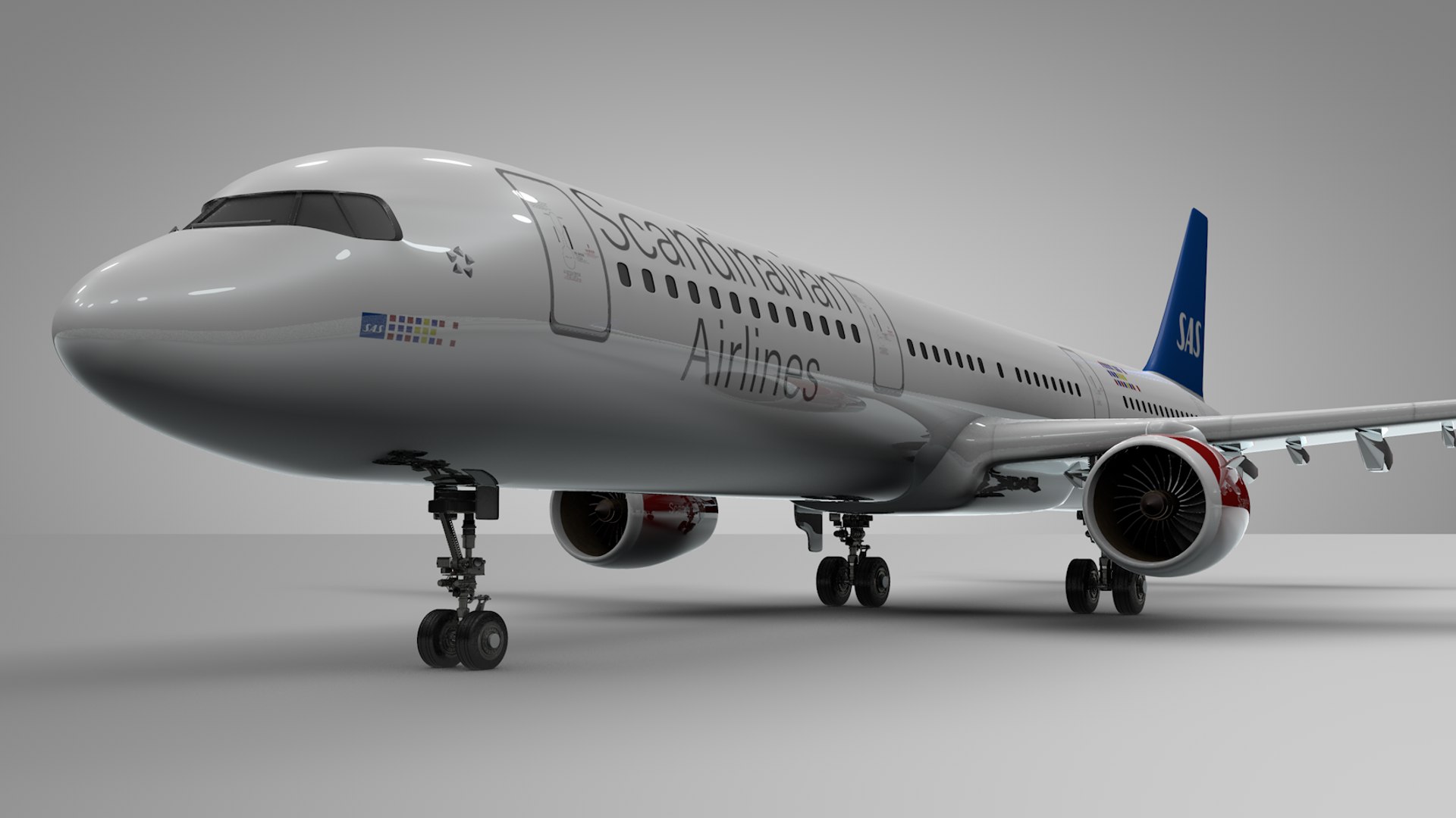 3D airbus a321 neo scandinavian model - TurboSquid 1443176