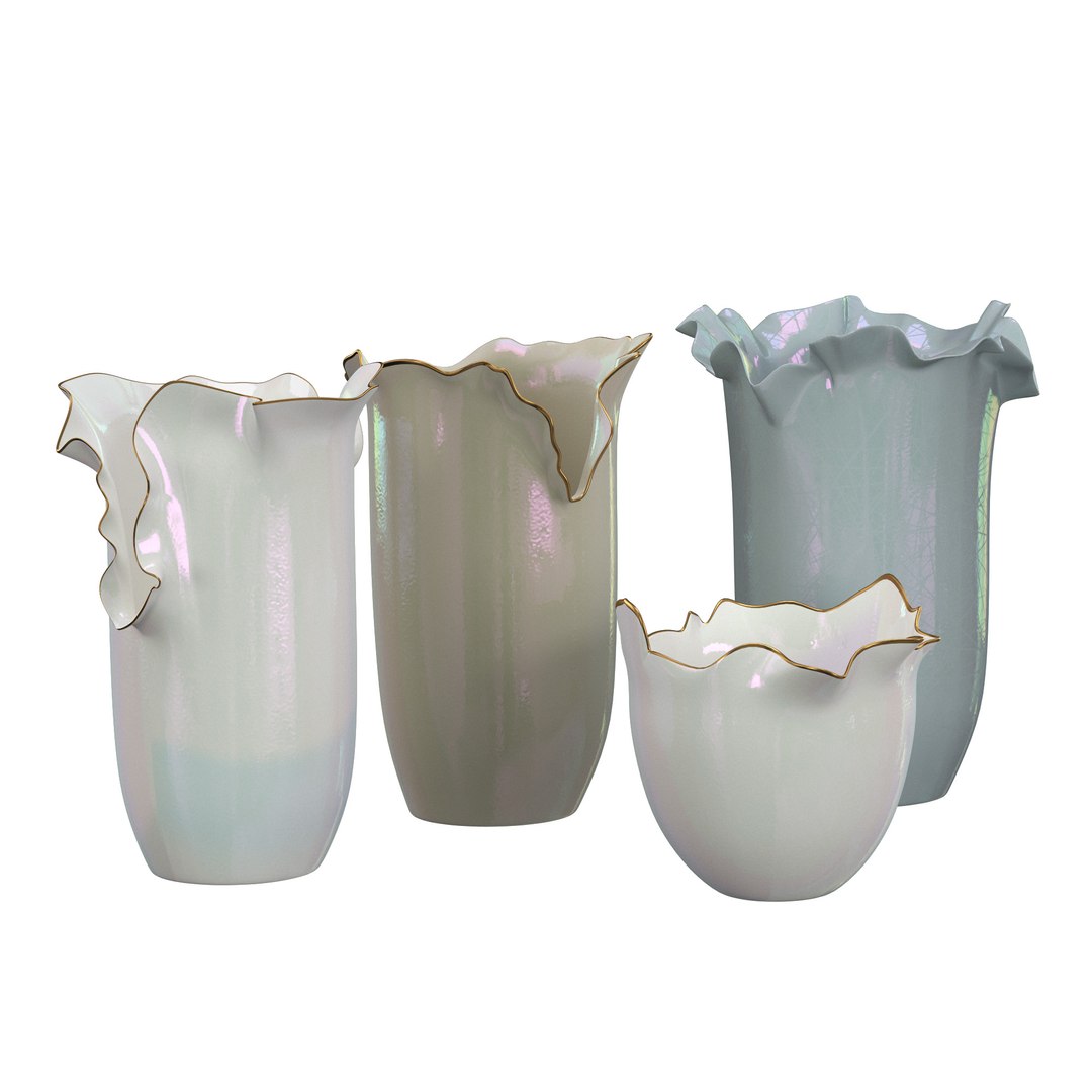Set Of Mother-of-pearl Vases 3D Model - TurboSquid 2367983