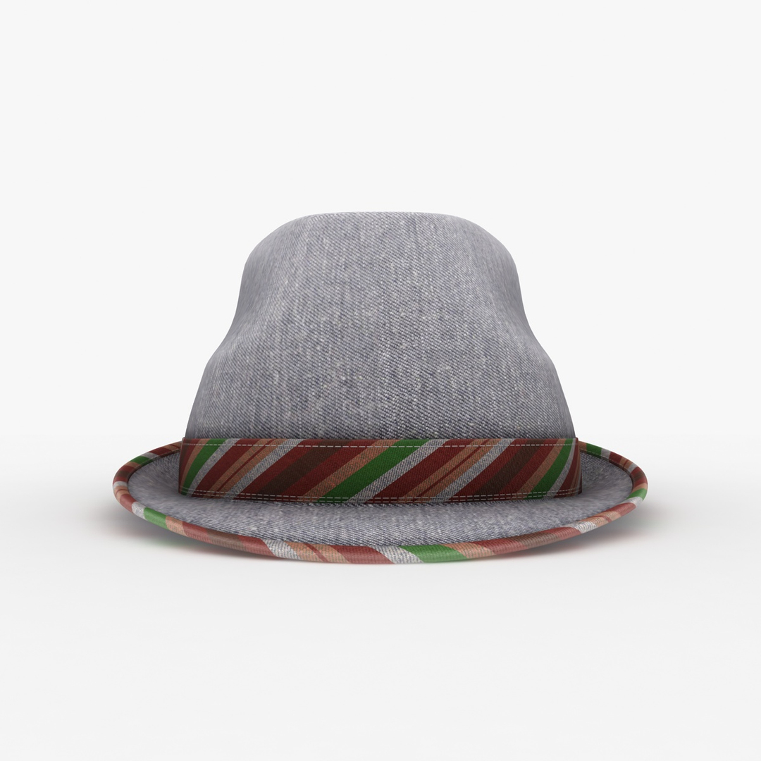 3d model fedora hat set