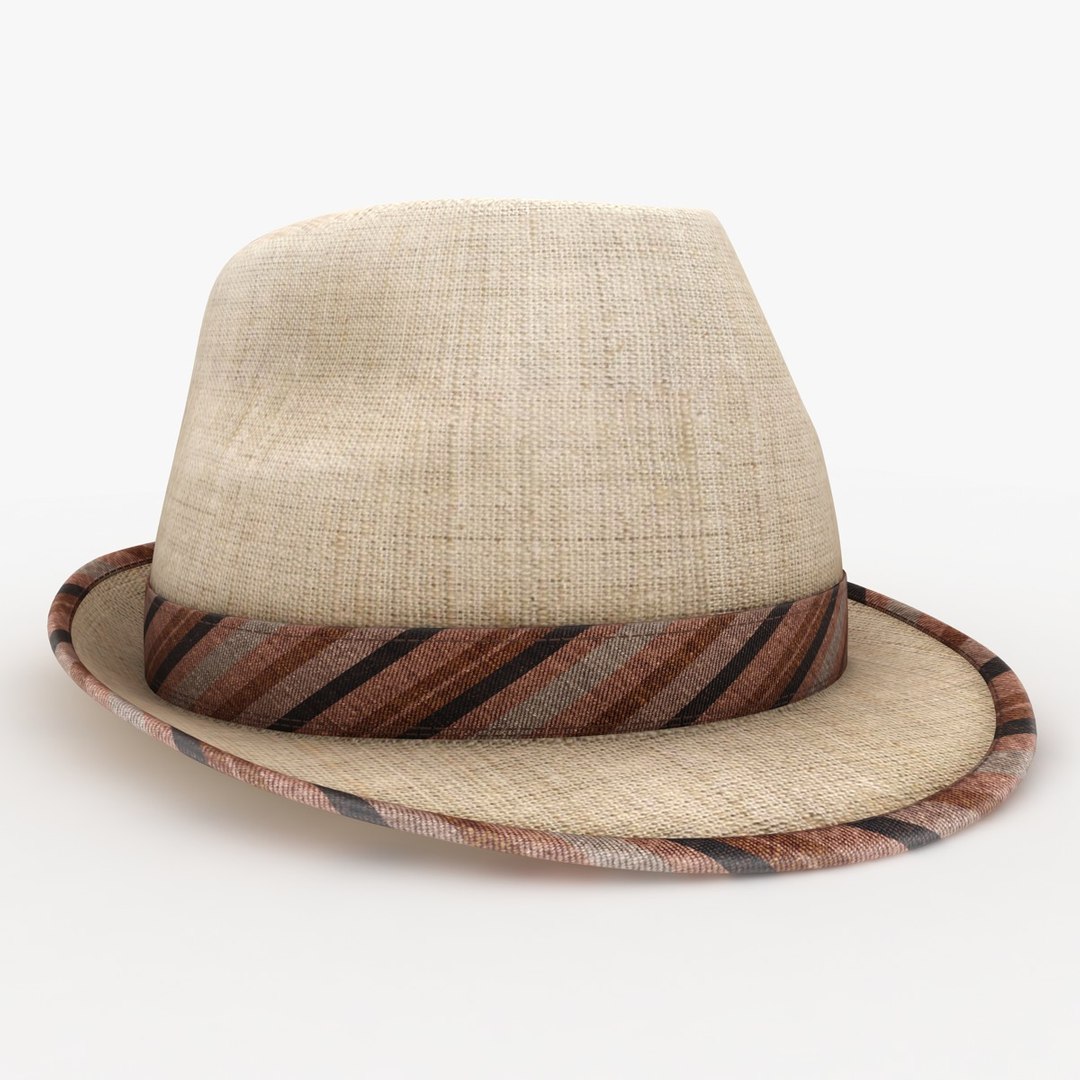 3d Model Fedora Hat Set