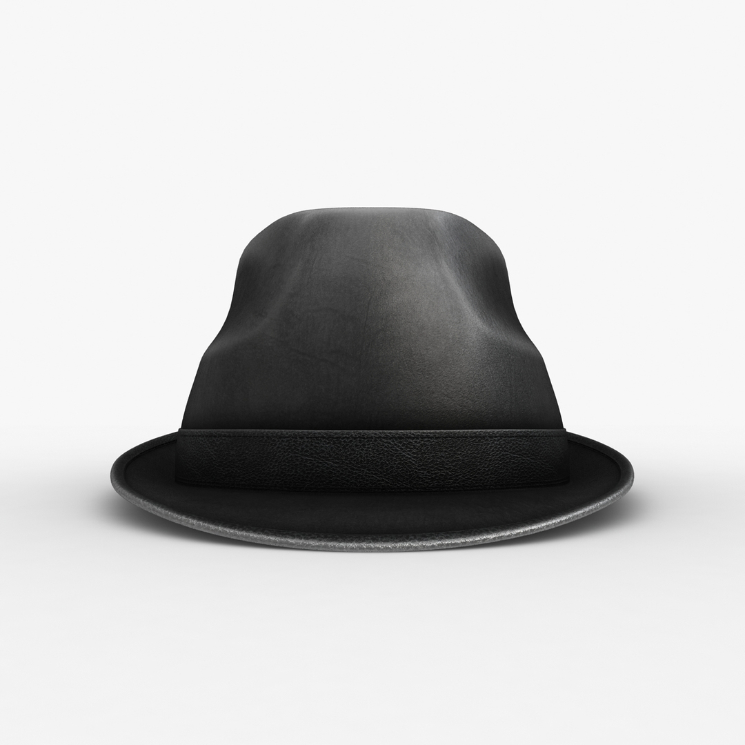 3d model fedora hat set