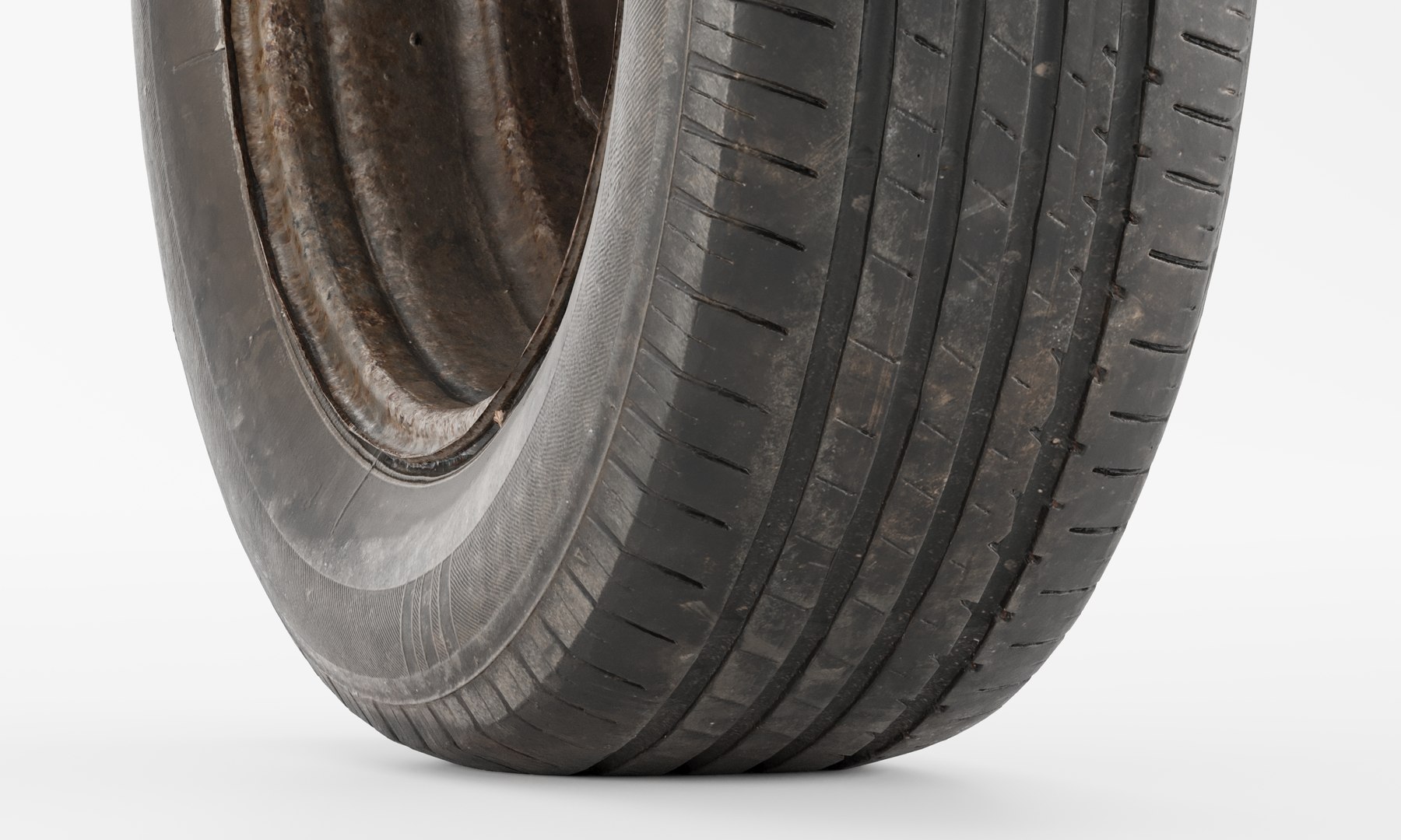 3D Model Rusty Wheel For Ordinary Vehicles - TurboSquid 2110133