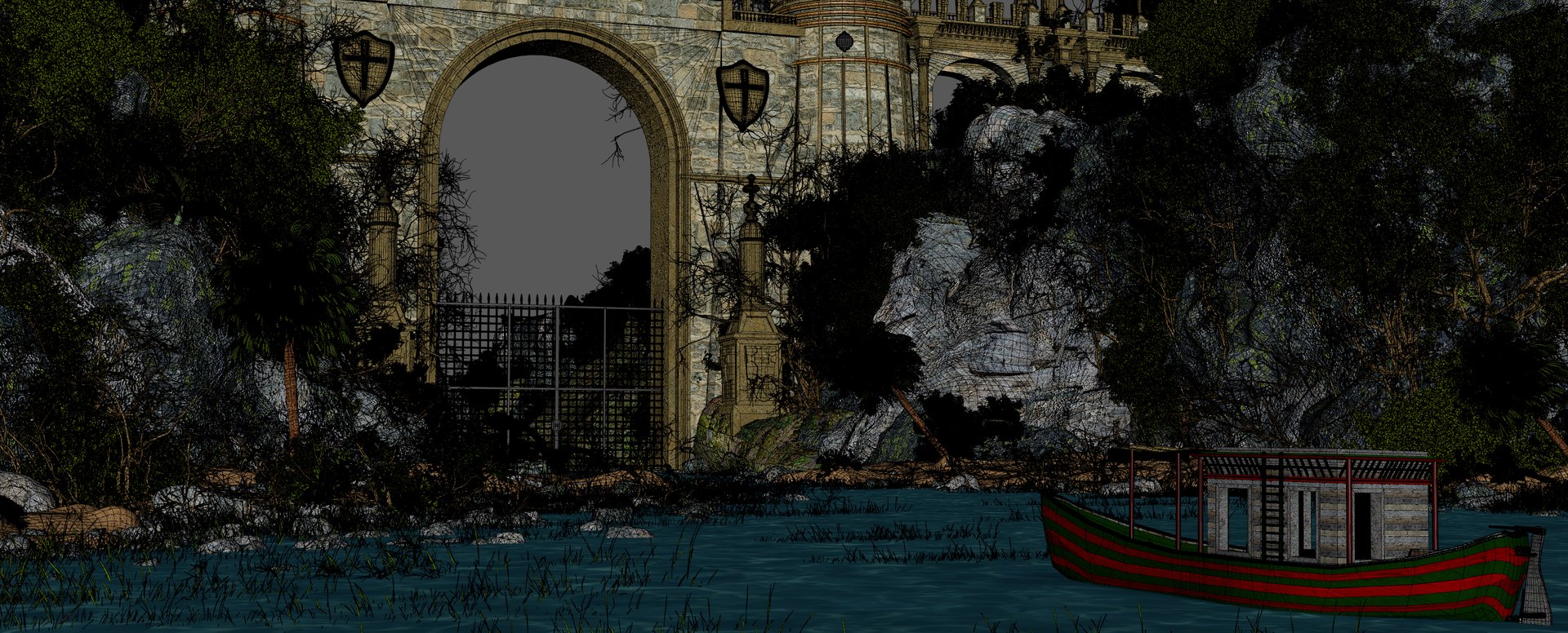 3D Fantasy Towers Bridge Gate - TurboSquid 1936380
