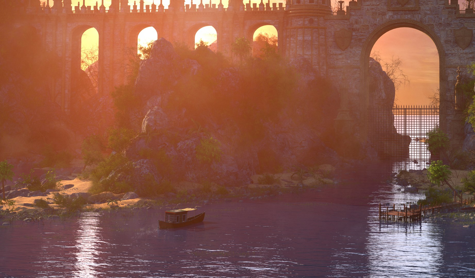 3D Fantasy Towers Bridge Gate - TurboSquid 1936380