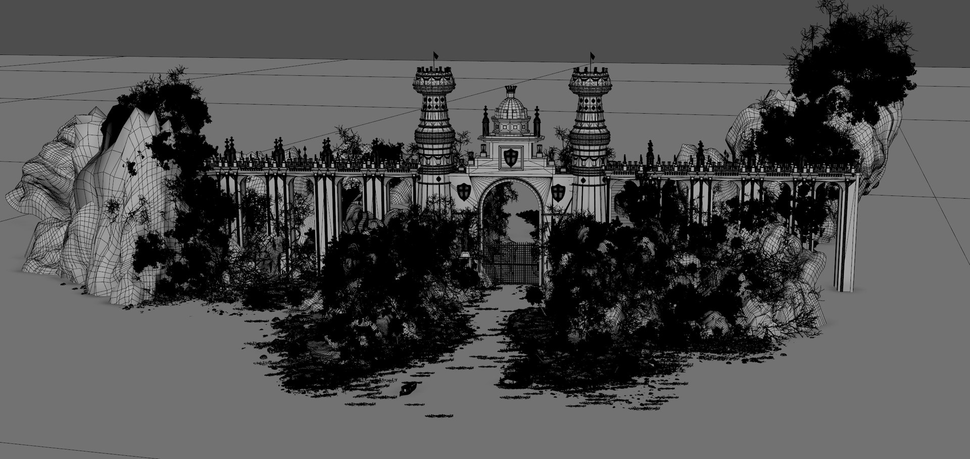 3D Fantasy Towers Bridge Gate - TurboSquid 1936380