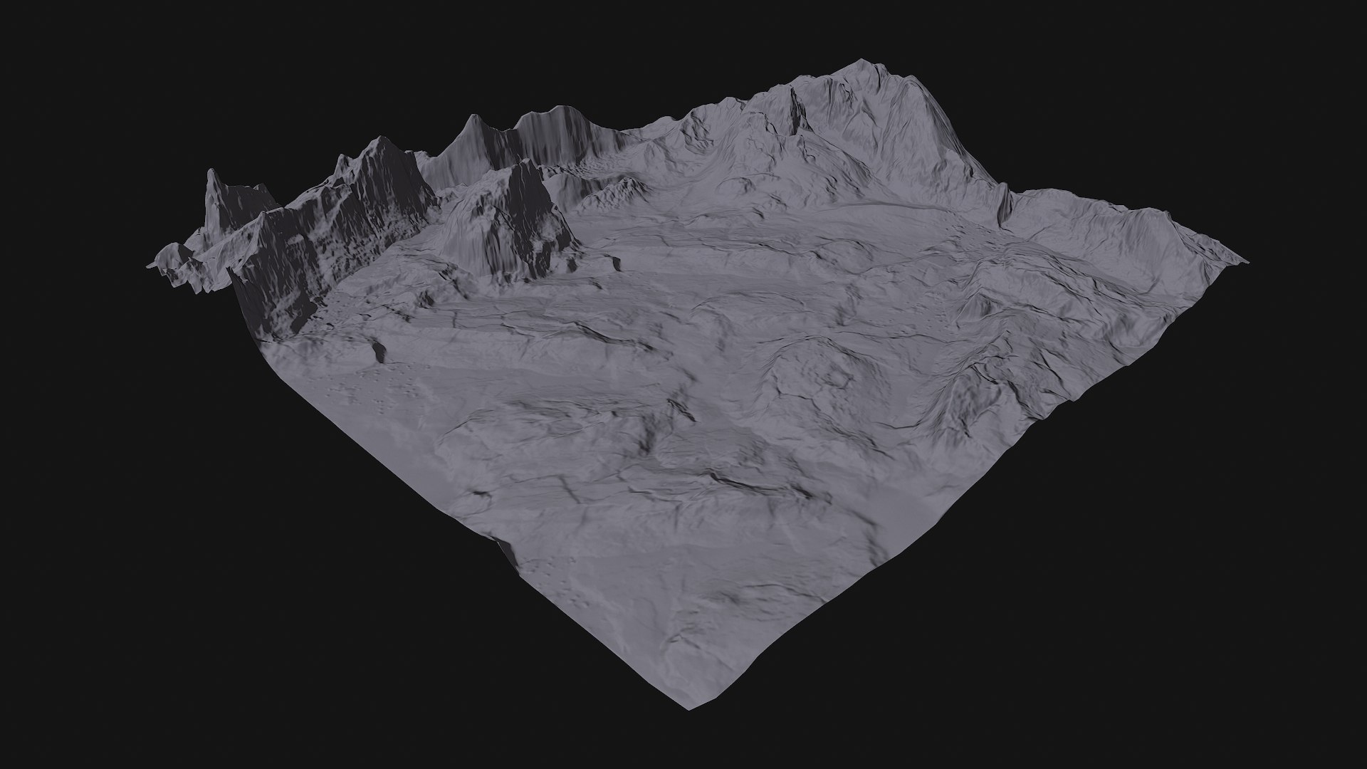 3D Model Mossy Rock Terrain - TurboSquid 1407082