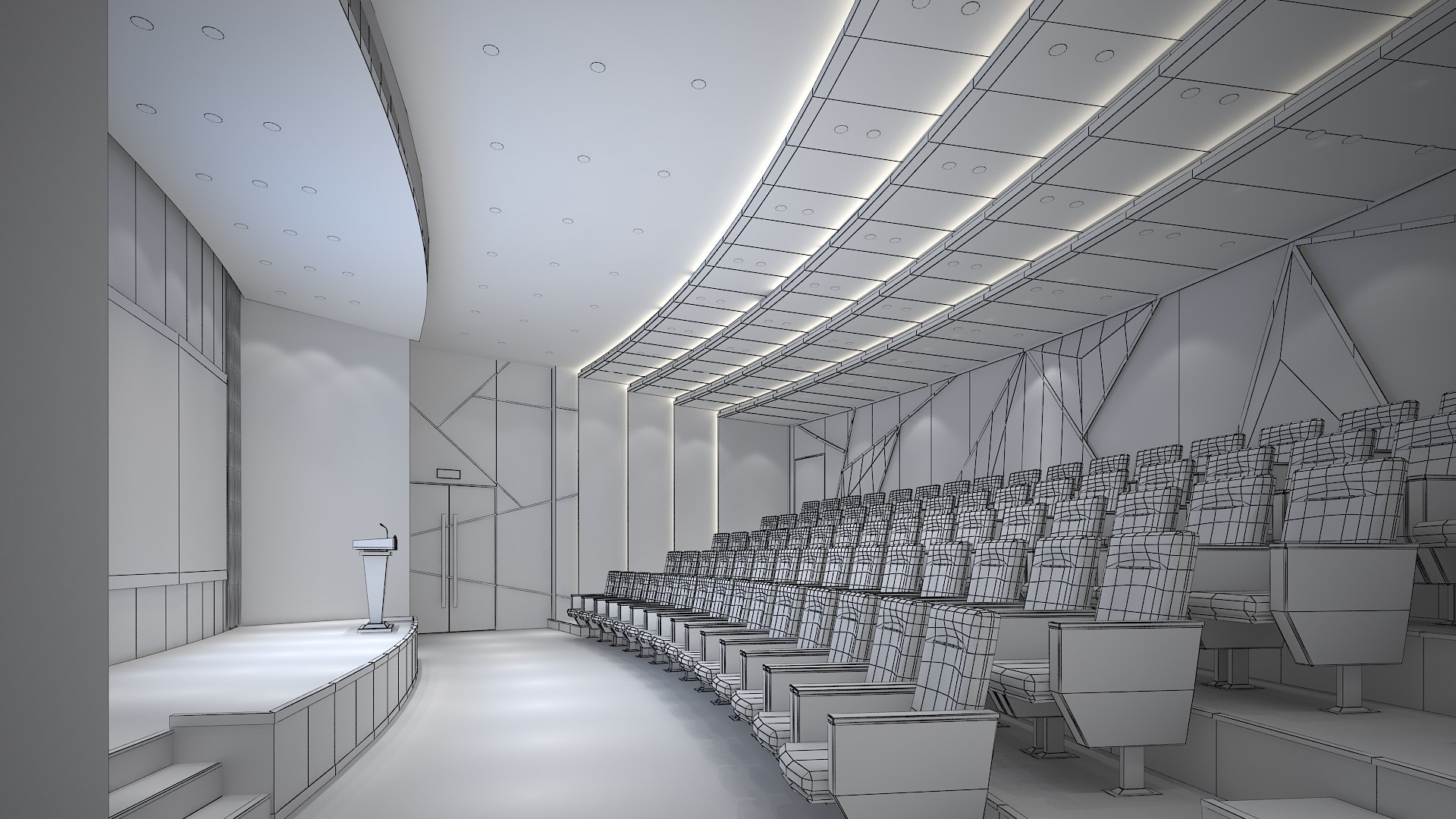 3D Lecture Hall 22 Model - TurboSquid 2193983