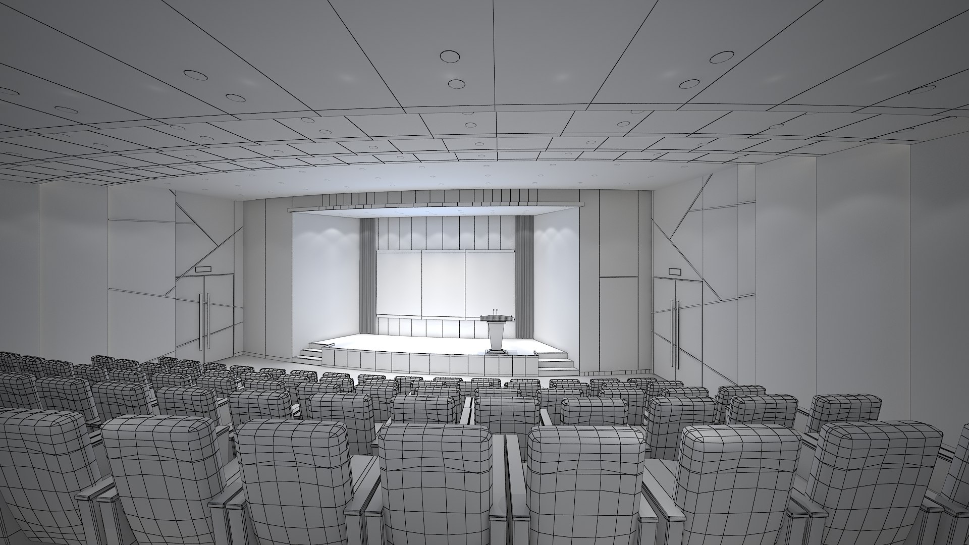 3D Lecture Hall 22 Model - TurboSquid 2193983