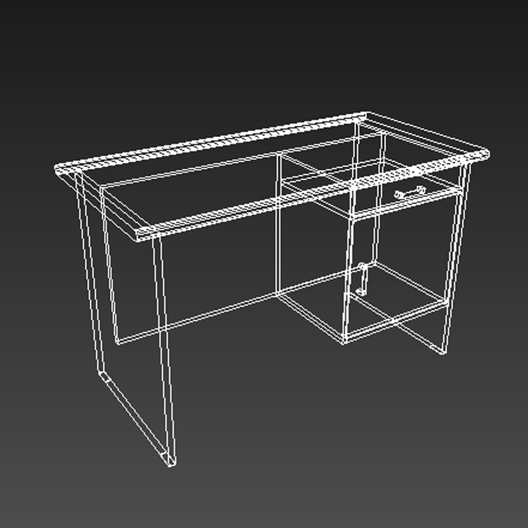 3D Low-Poly Office Furniture Work Table Model - TurboSquid 2379225