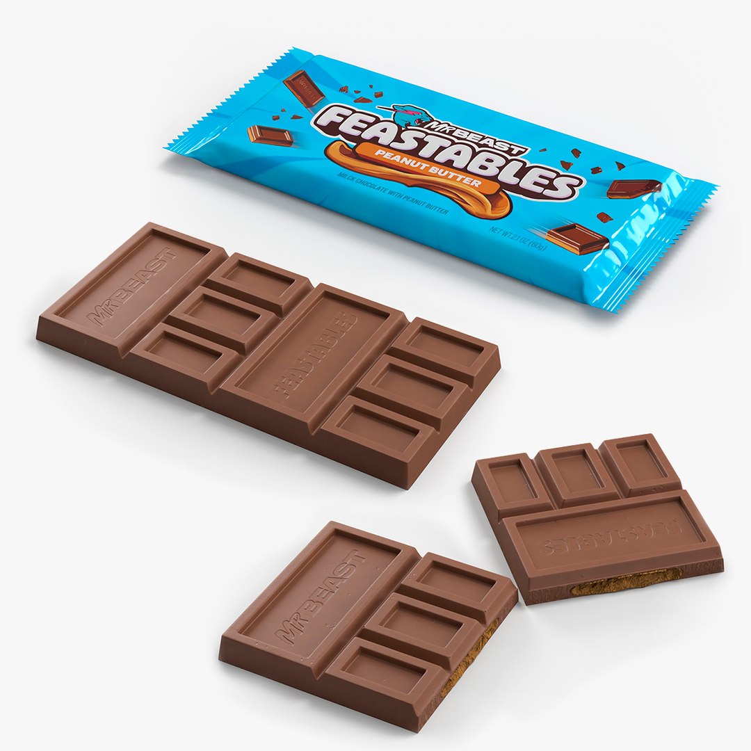 3D MrBeast Feastables Chocolate Collection - TurboSquid 2501638