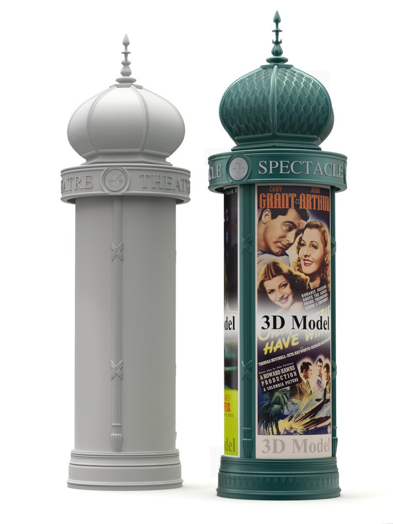 Advertising column model - TurboSquid 1392958