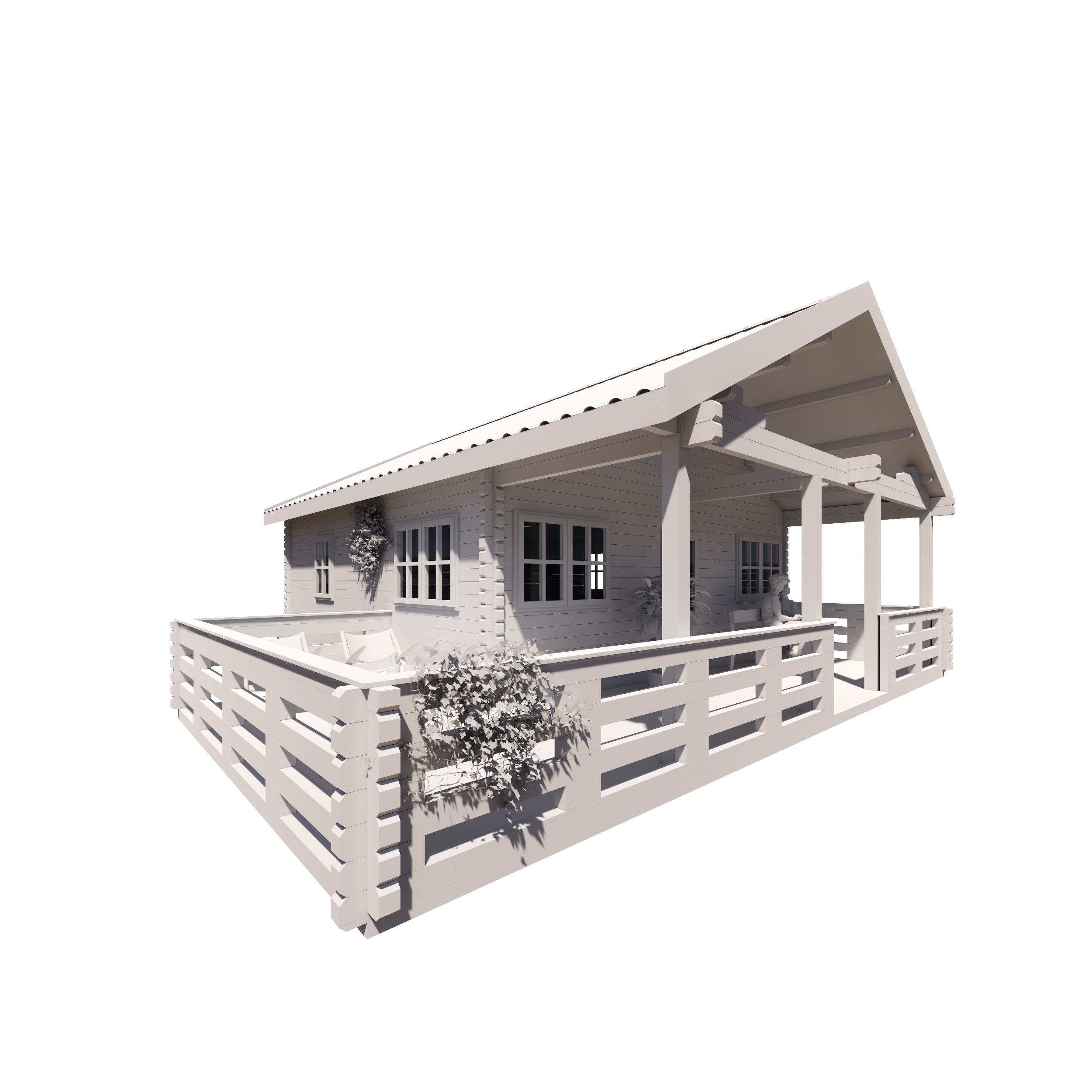 modelo 3d Cabaña de madera - modelo Revit - TurboSquid 1496623