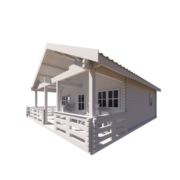 modelo 3d Cabaña de madera - modelo Revit - TurboSquid 1496623