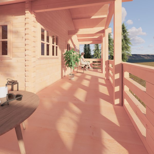 modelo 3d Cabaña de madera - modelo Revit - TurboSquid 1496623