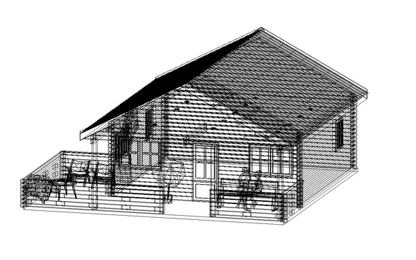 Chalé de madeira - modelo Revit Modelo 3D - TurboSquid 1496623