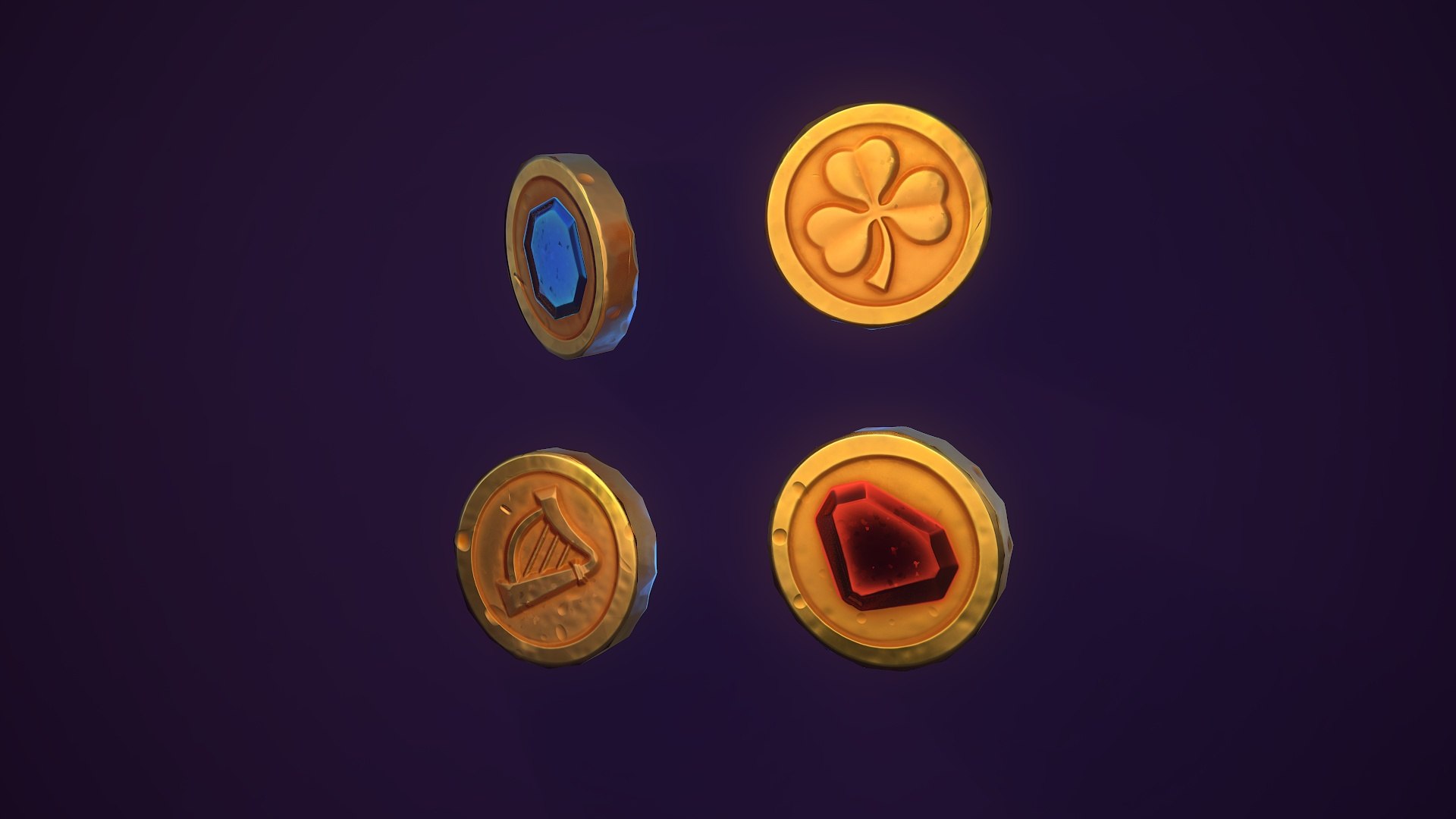 Irish Coins 3D Model - TurboSquid 1867172