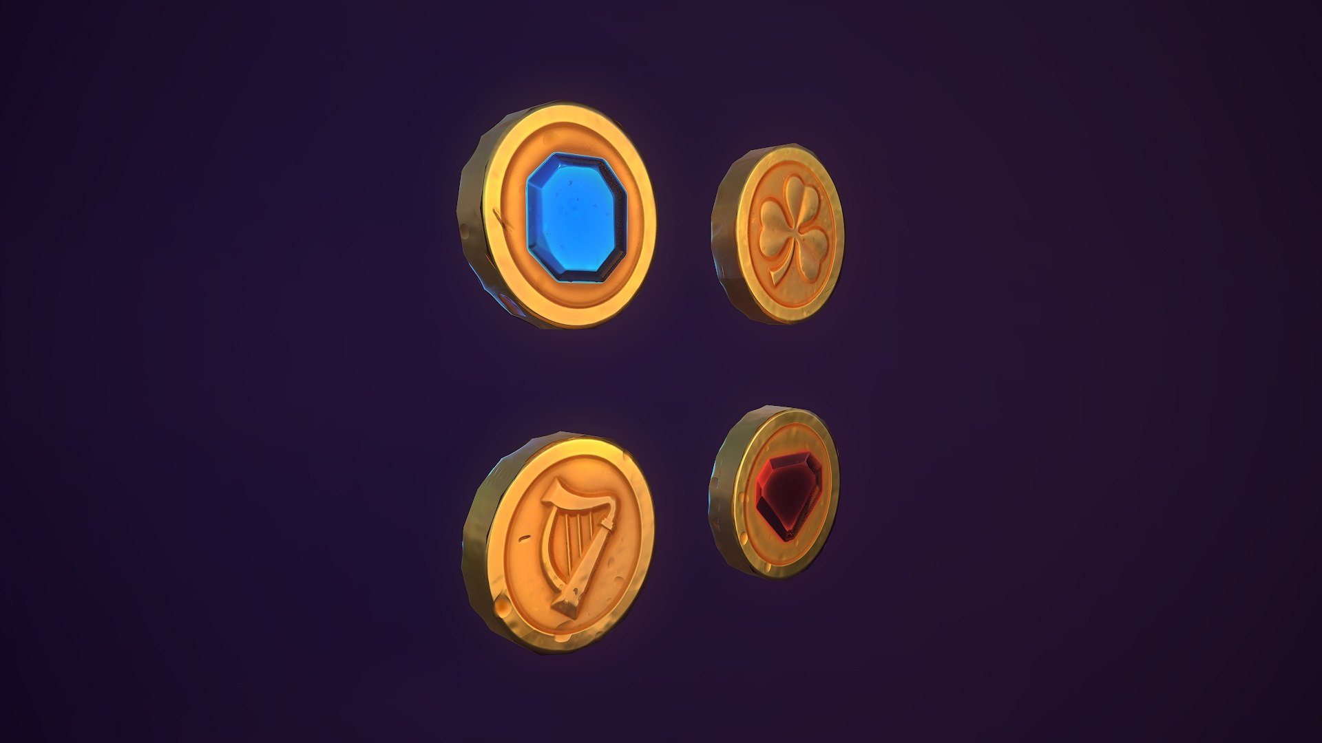 Irish Coins 3D Model - TurboSquid 1867172