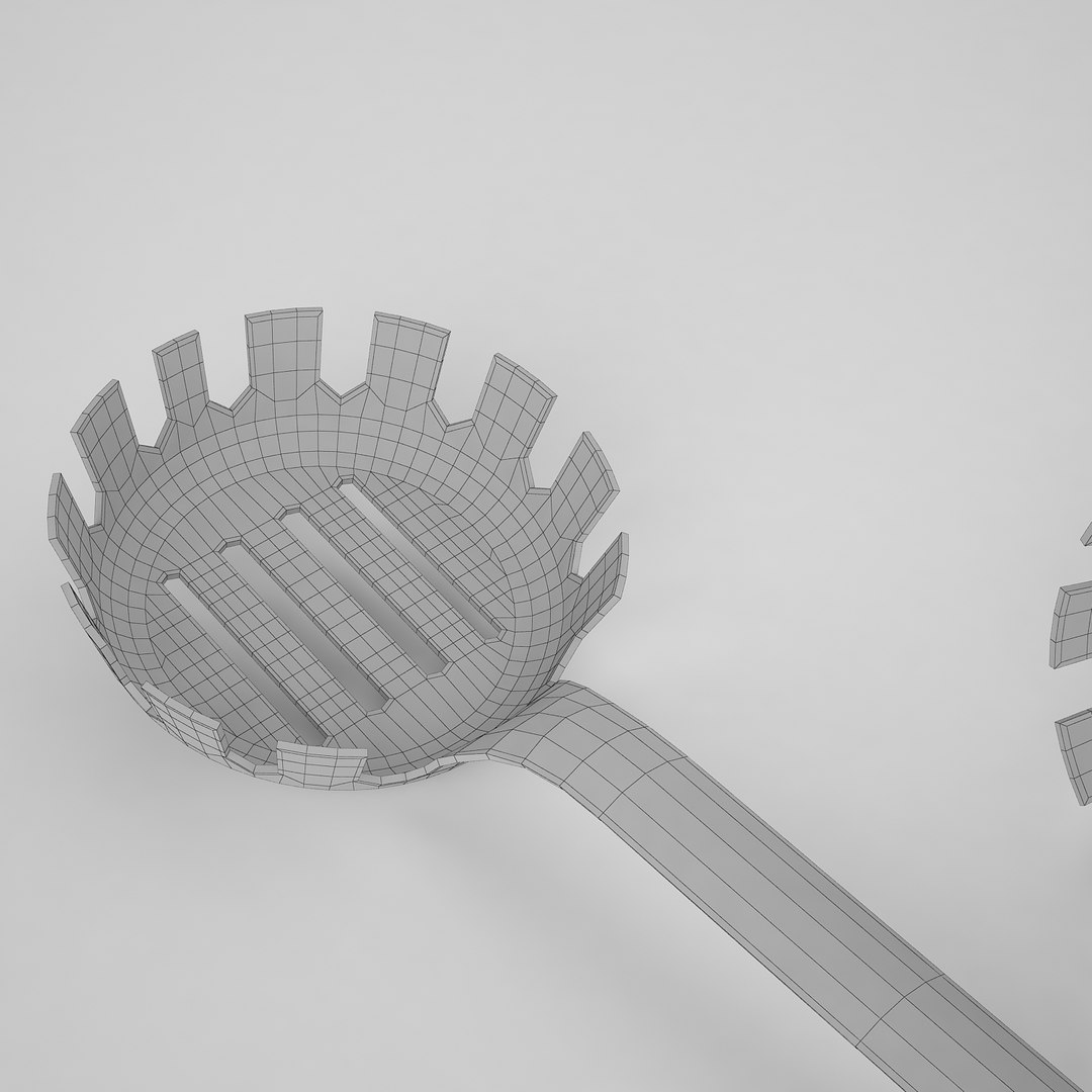3d model kitchen spaghetti spoon