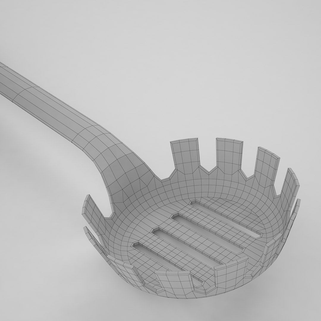 3d model kitchen spaghetti spoon