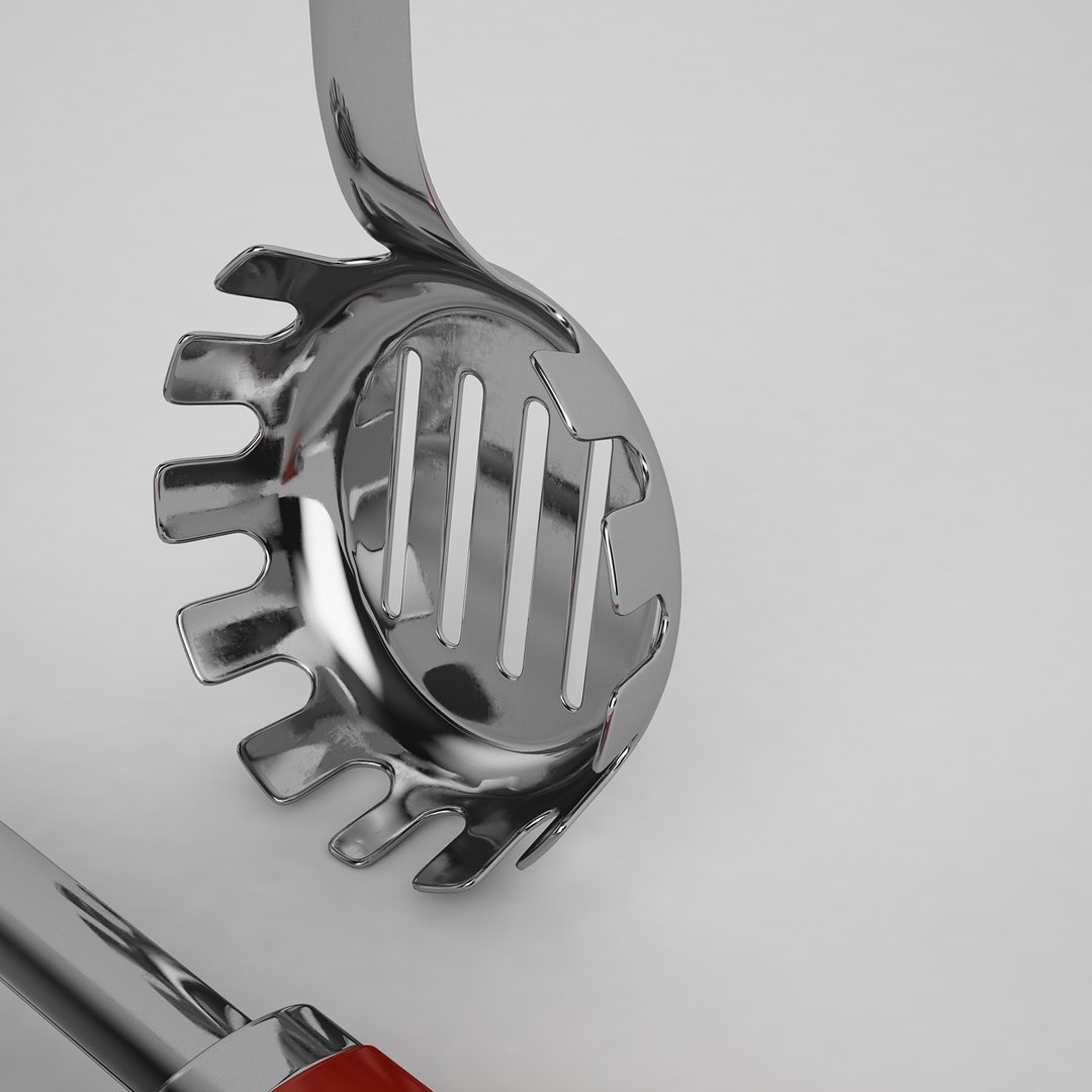 3d model kitchen spaghetti spoon