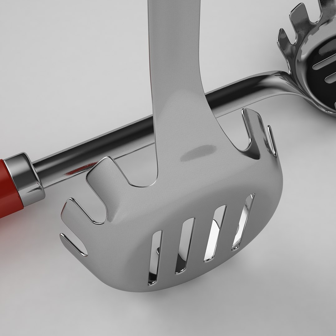3d model kitchen spaghetti spoon