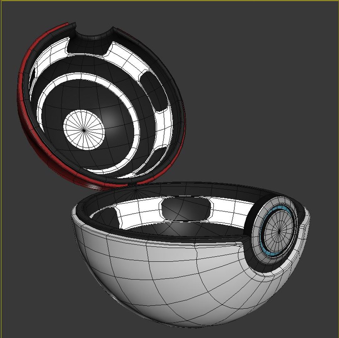 3d Model Realistic Pokeball