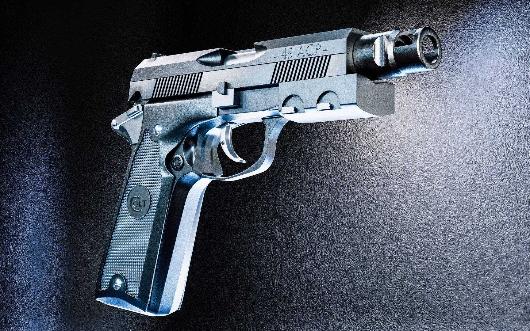 3D Ohws Pistol Colt - TurboSquid 1533361