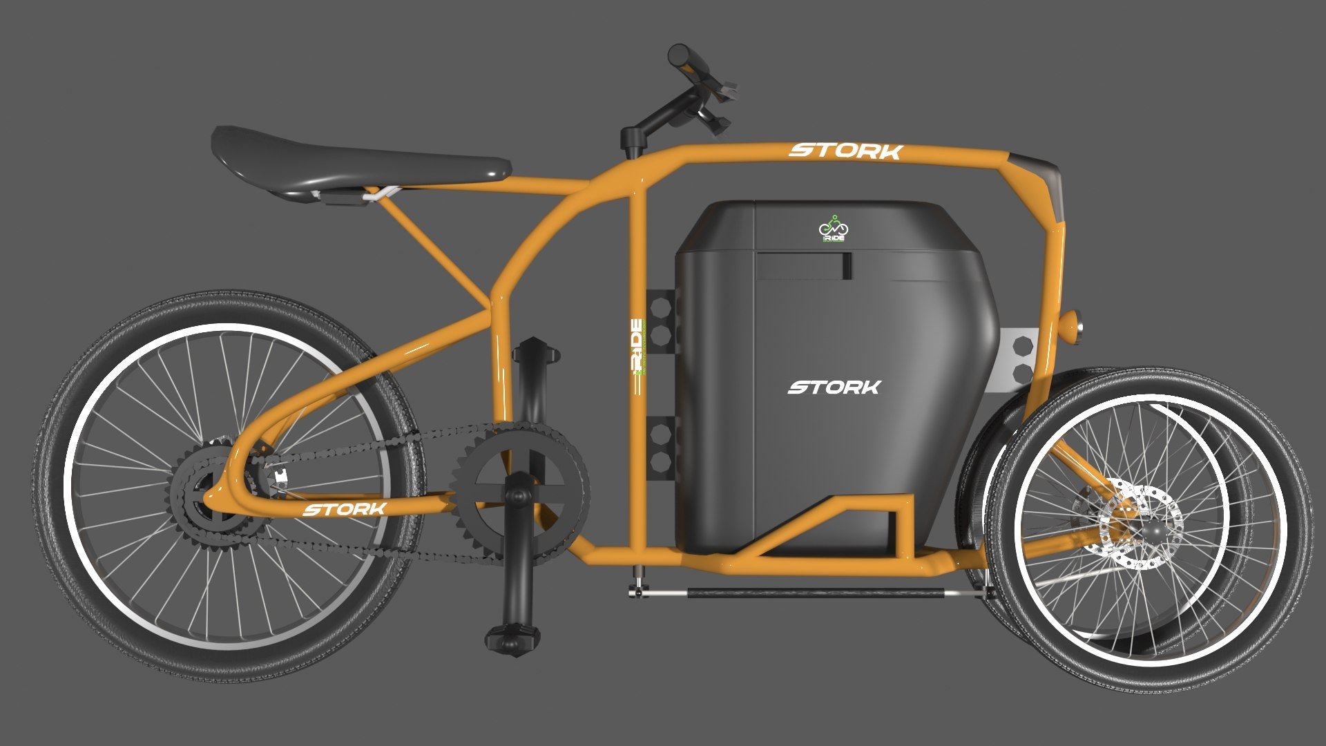 3D Stork - A Futuristic Electric Bike Bicycle 3D Model Model ...