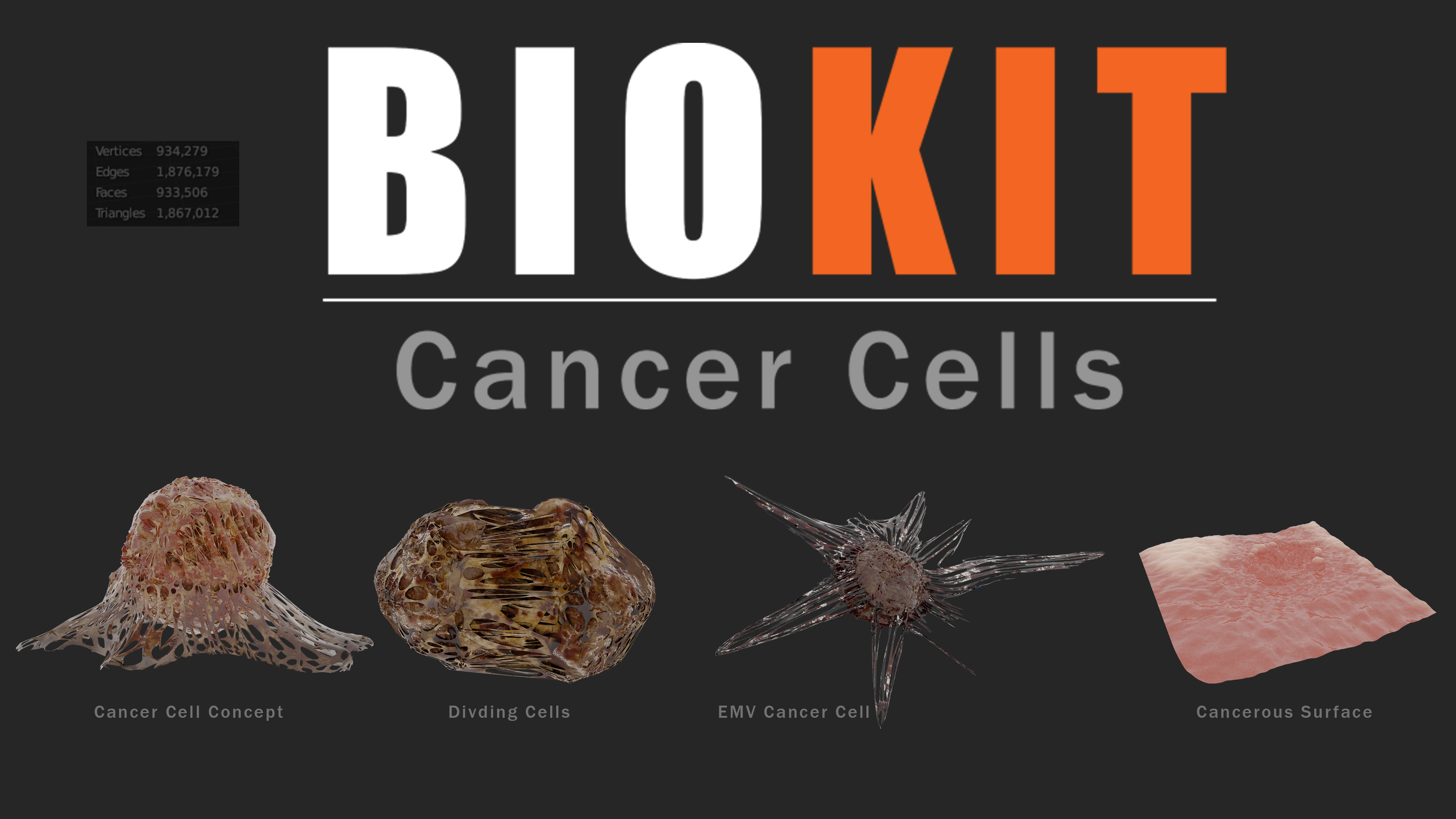 Cancer cells biokit 3D model - TurboSquid 1689835
