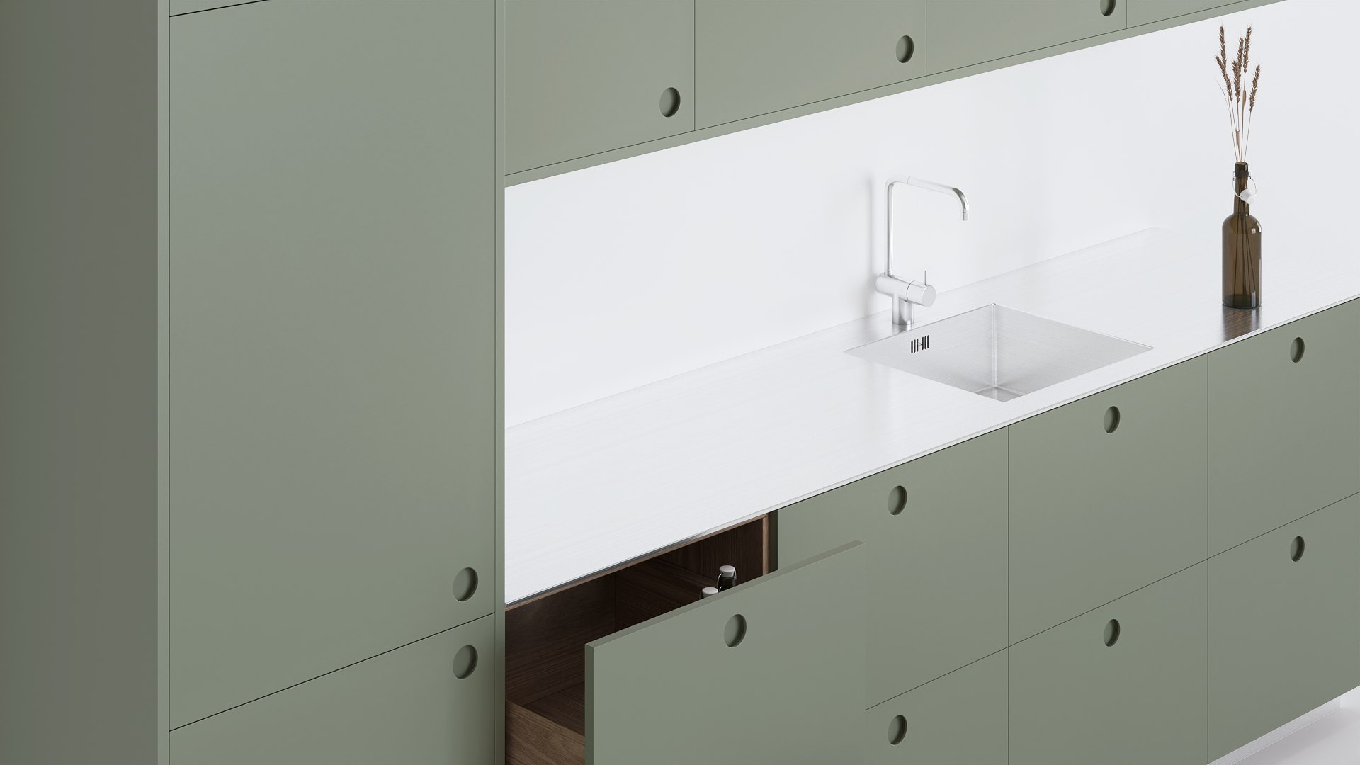 modelo 3d CPH Reform Basis Painted Kitchen - TurboSquid 2073137