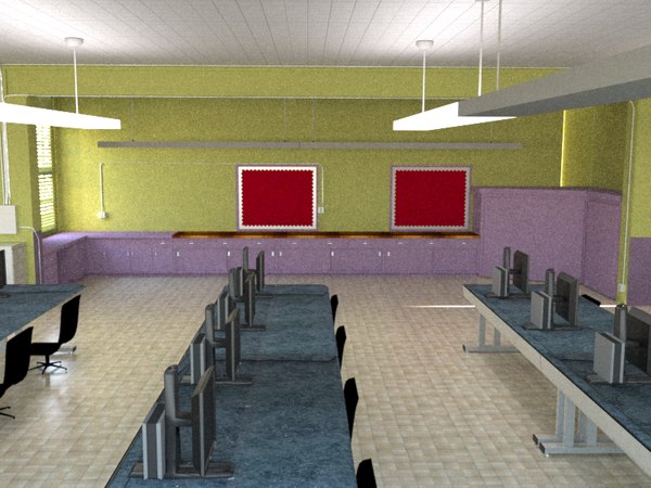 3d blend classroom computer