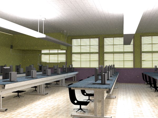 3d blend classroom computer